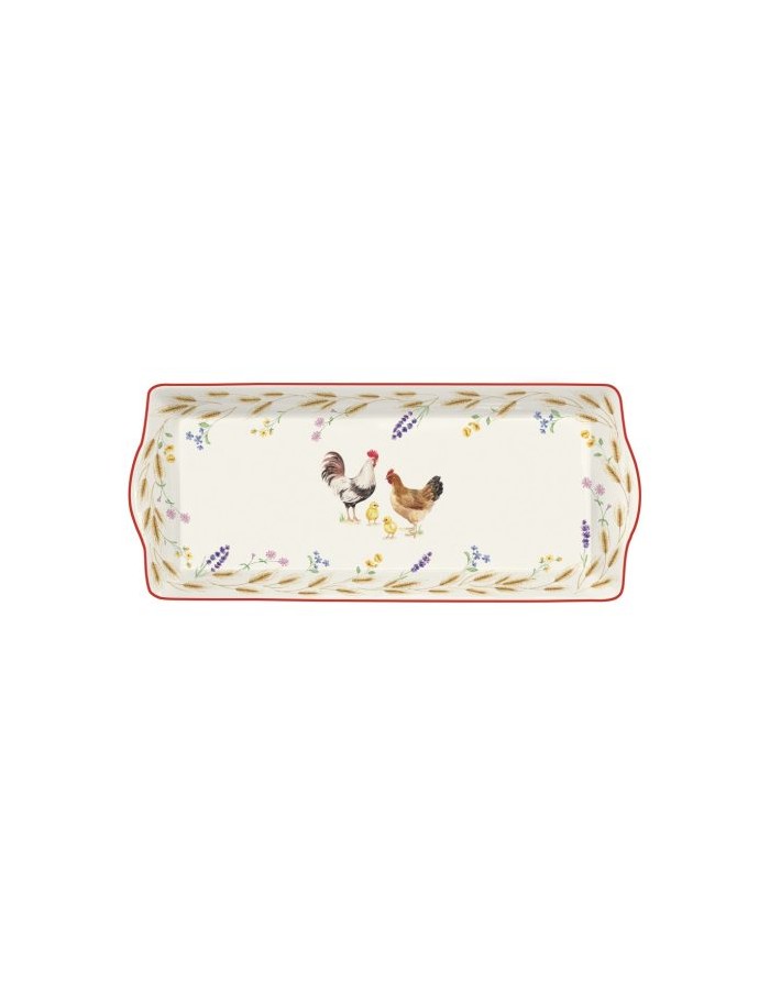 Fuente rectangular porcelana Country Life 35 cm