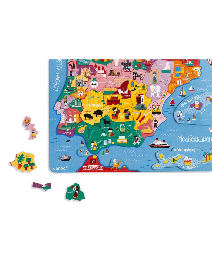 Mapa Península Ibérica Magnético 50 piezas