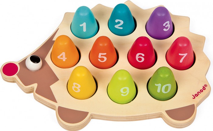 Erizo Aprender a Contar de madera