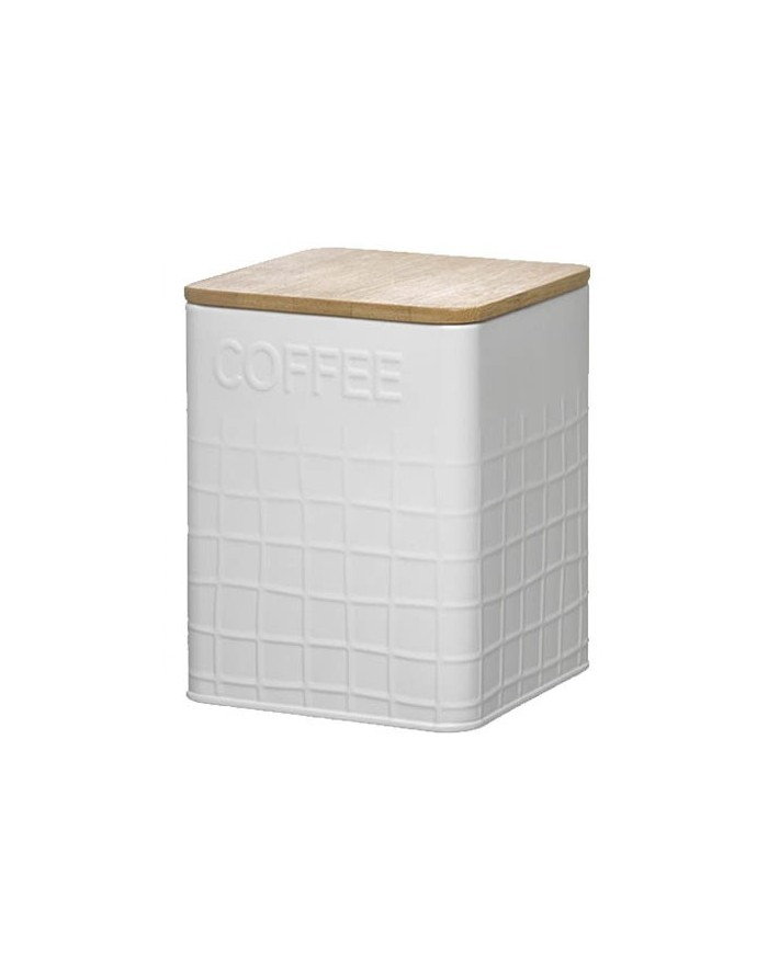 Lata Coffee metal blanca
